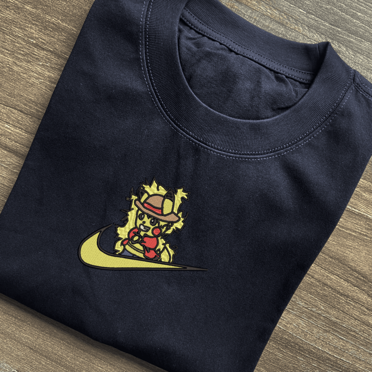 Pika One Piece Embroidered T-shirt - Neko In The Box