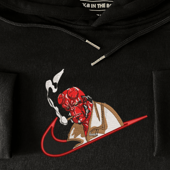 Hellboy Embroidered Hoodie - Neko In The Box