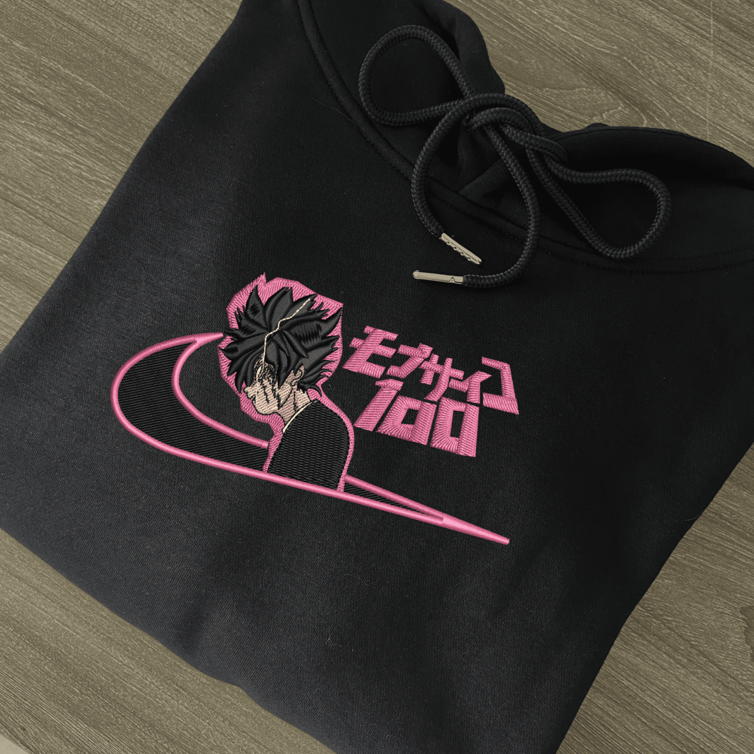 Mob psycho Embroidered Hoodie - Neko In The Box