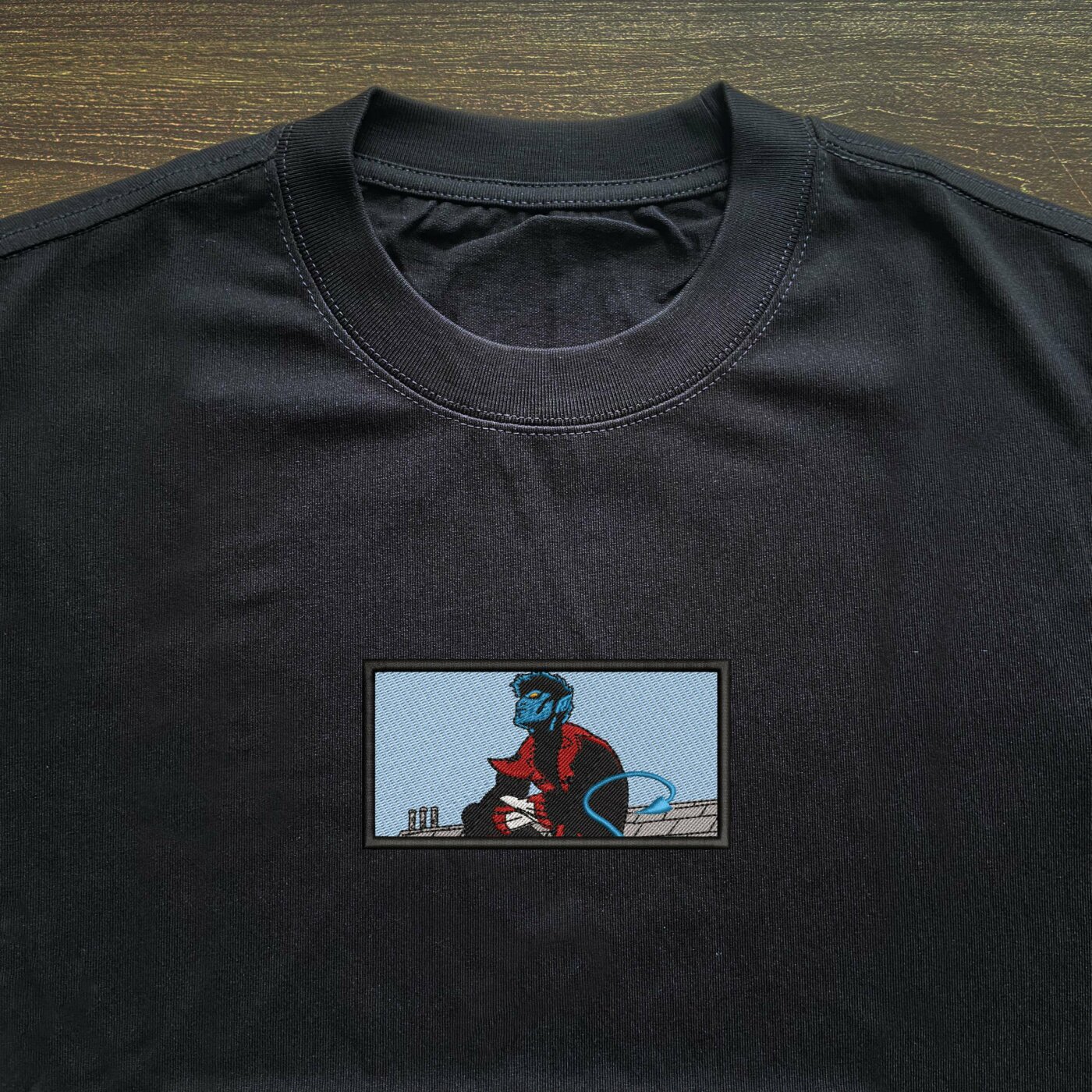 Nightcrawler Art Embroidered T-shirt - Neko In The Box