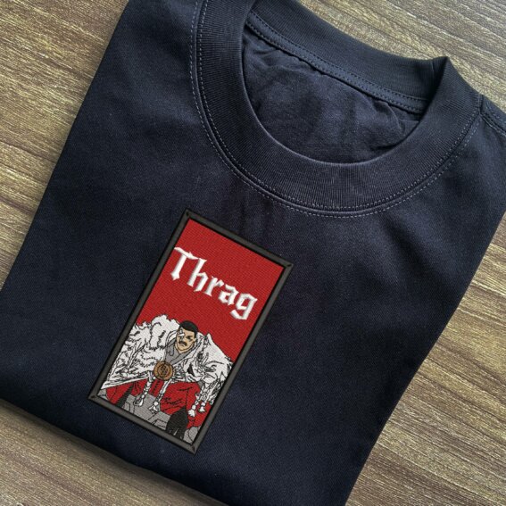 Thragg Art Embroidered T-shirt - Neko In The Box